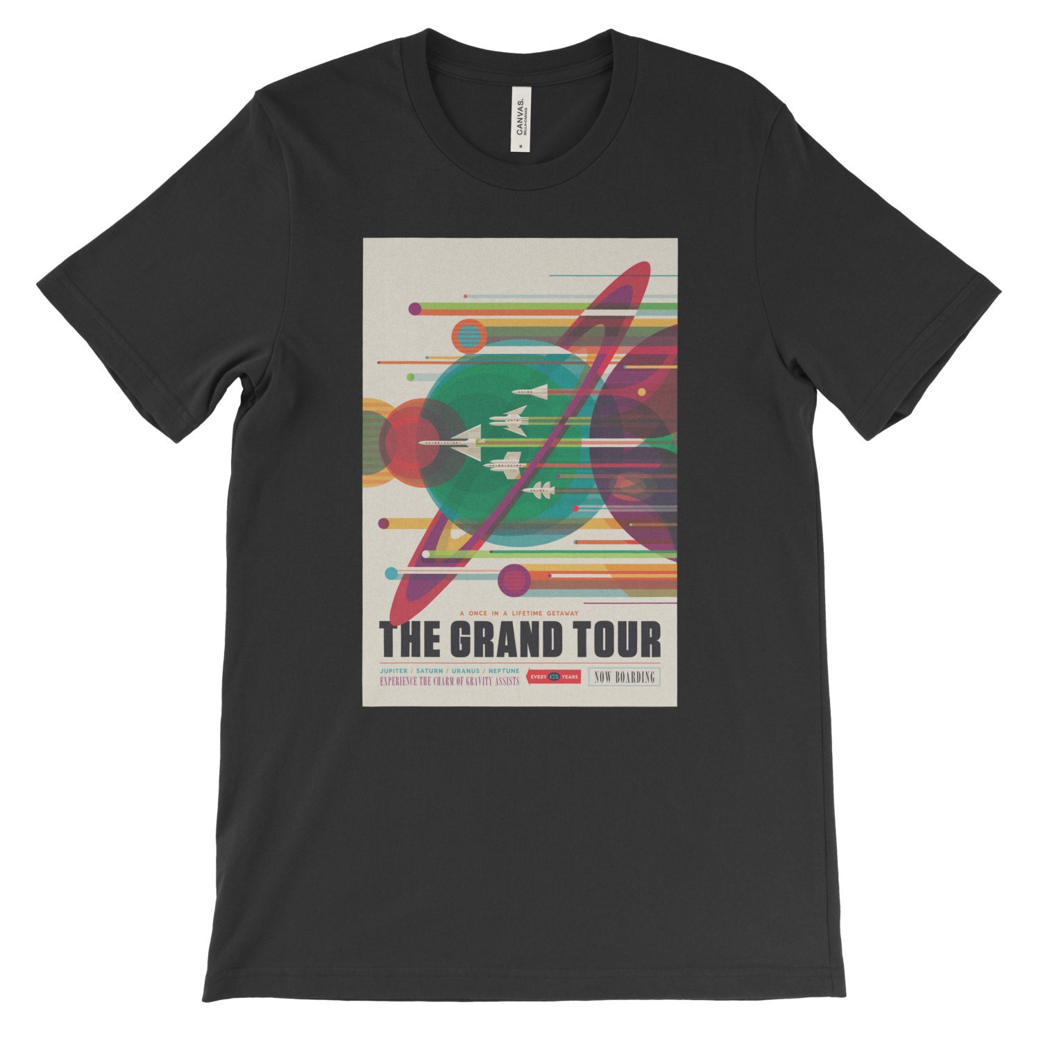 Grand Tour Poster Print T-shirt From NASA. Voyager Space Travel. Soft ...