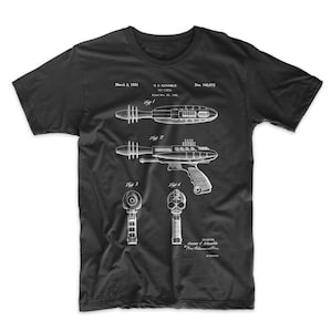Ray Gun Patent T-shirt. Retro Space Pistol Patent Art Toy Science ...