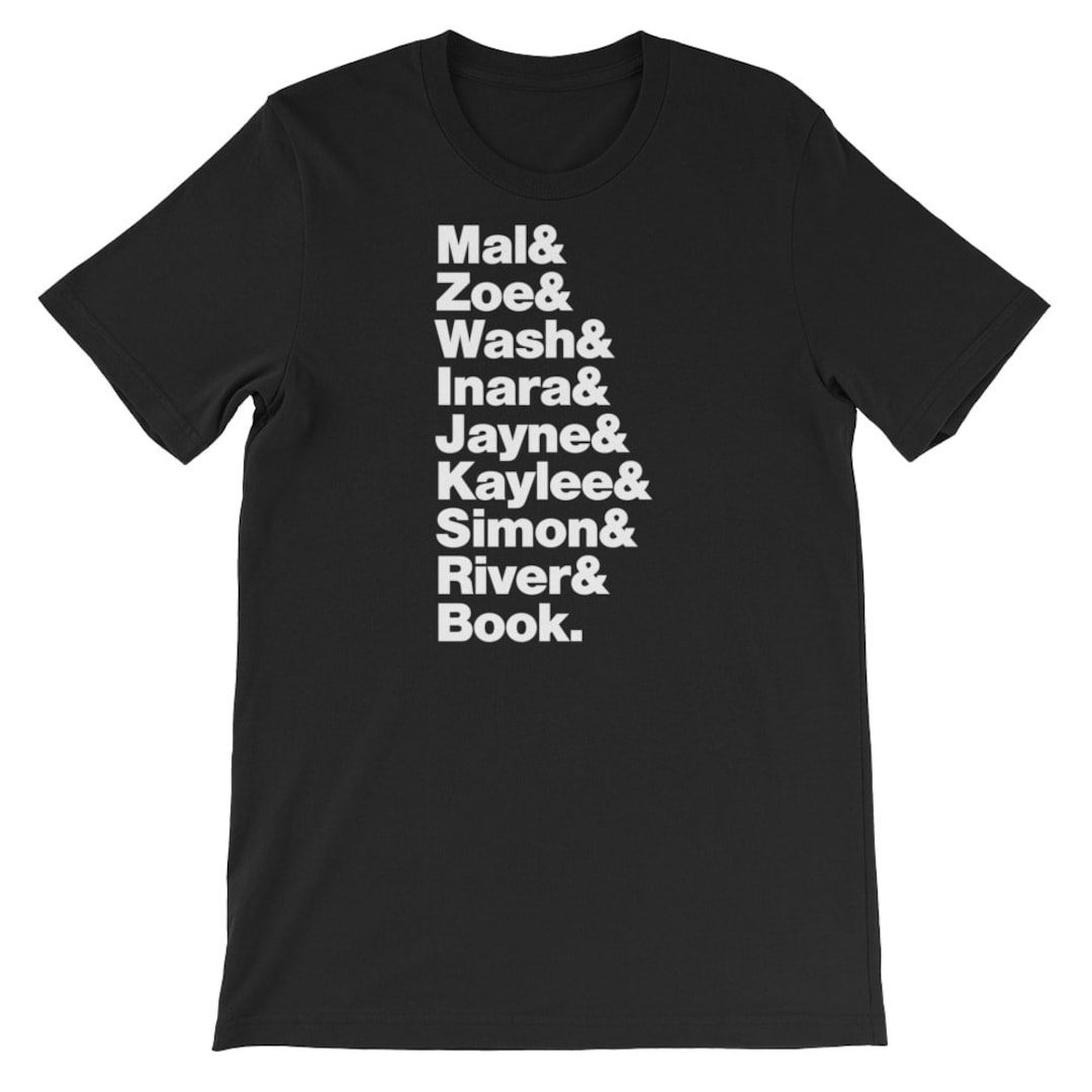 Firefly Tshirt on Black, Yellow, White, Gray or Red Soft Premium Cotton ...