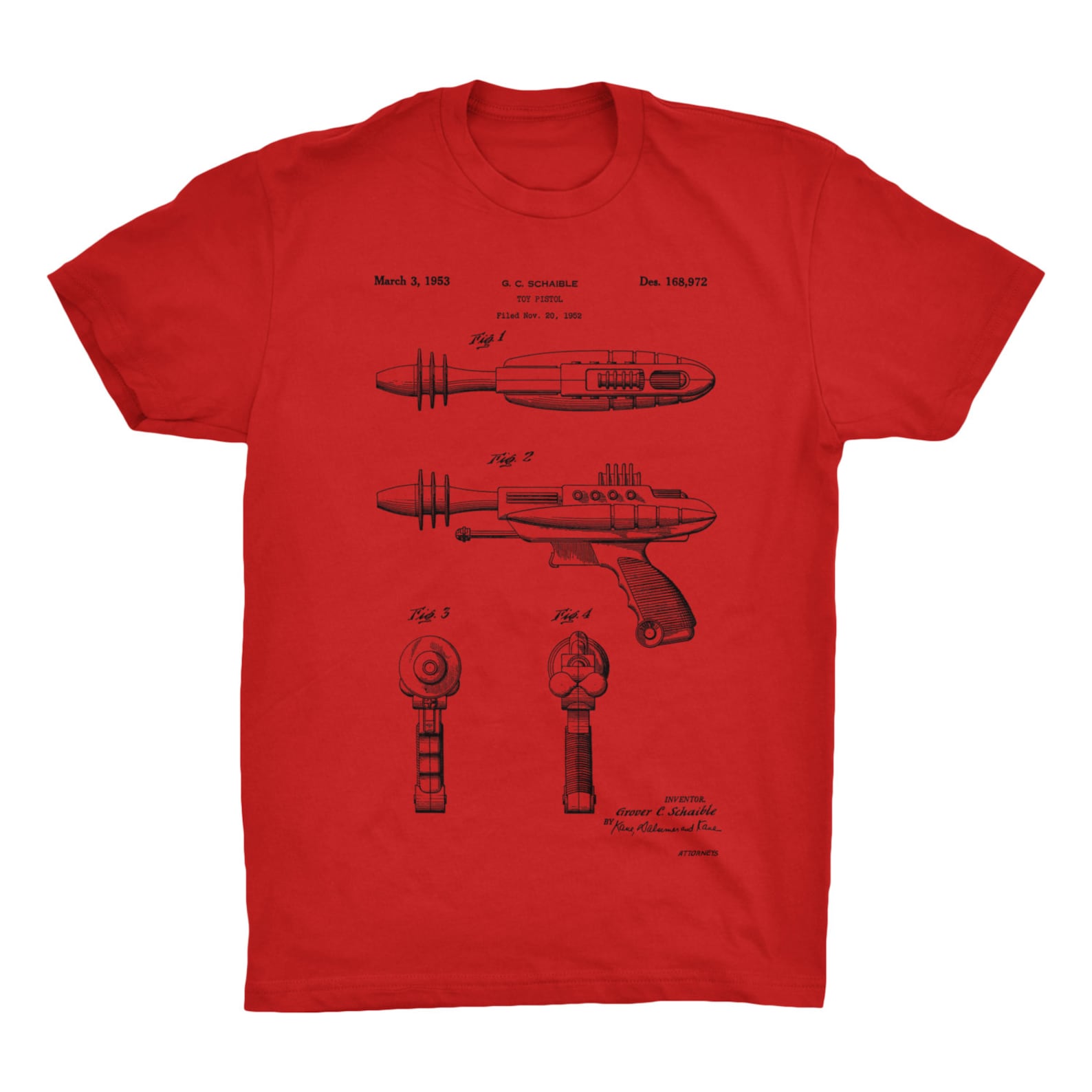 Ray Gun Patent T-shirt. Retro Space Pistol Patent Art Toy - Etsy