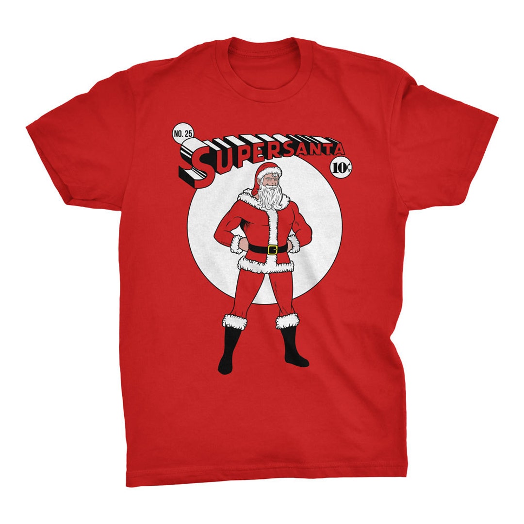 Super Santa T-shirt. Christmas T-shirt. Santa Shirt. Santa Claus T ...