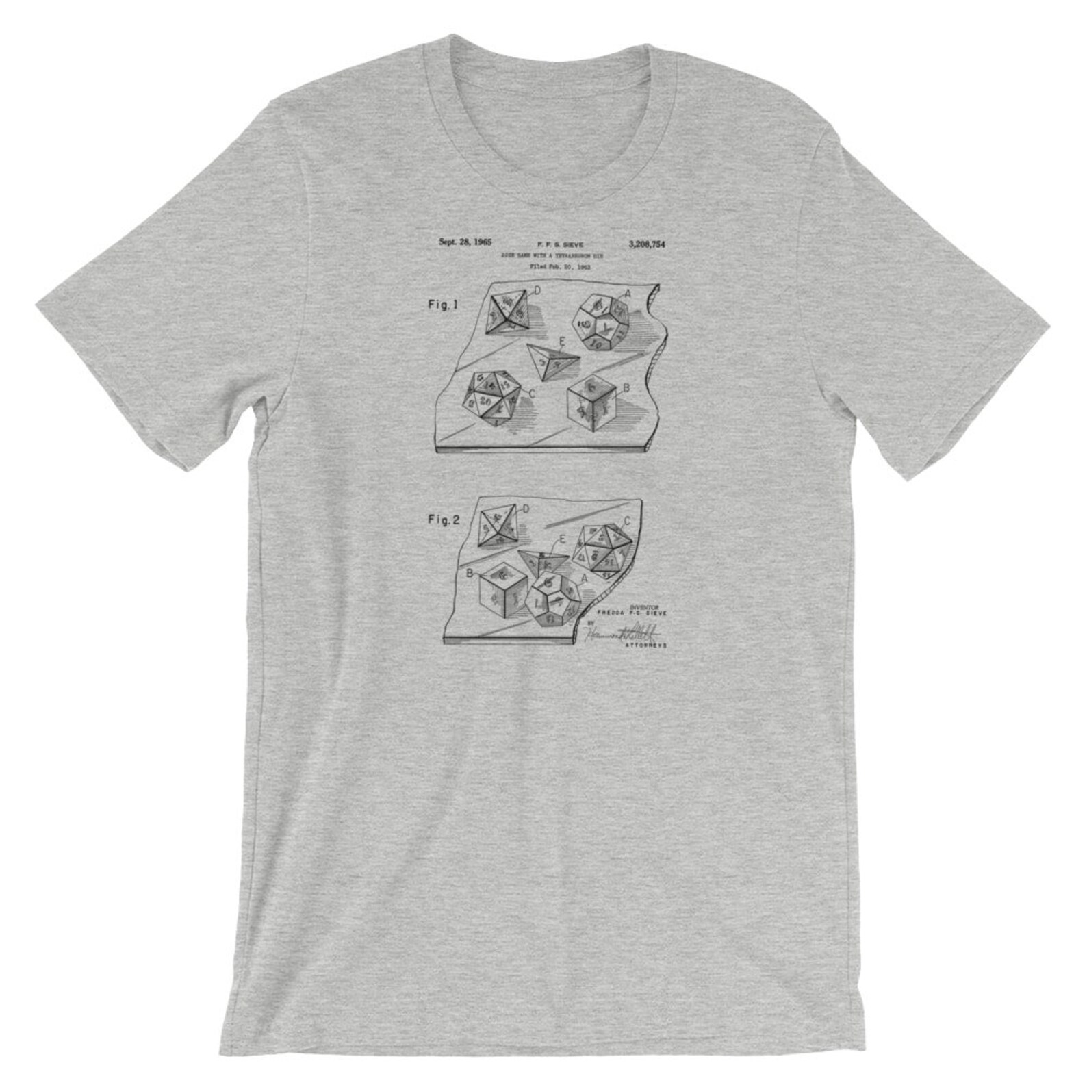 Dungeons and Dragons Dice Patent T-shirt Sizes S-3X. 20 Sided - Etsy