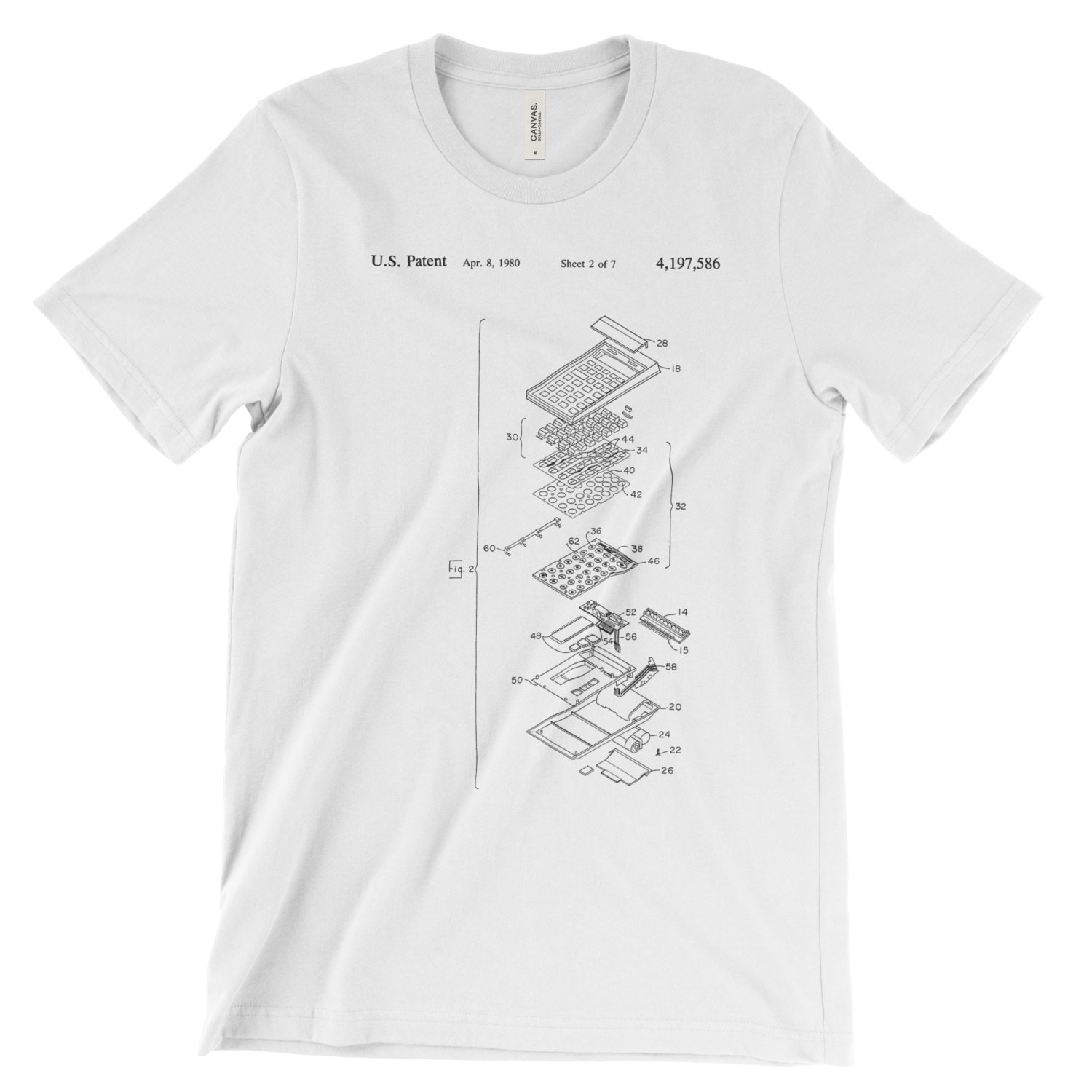 Calculator Patent T-shirt Soft Cotton Comfy. HP Patent - Etsy