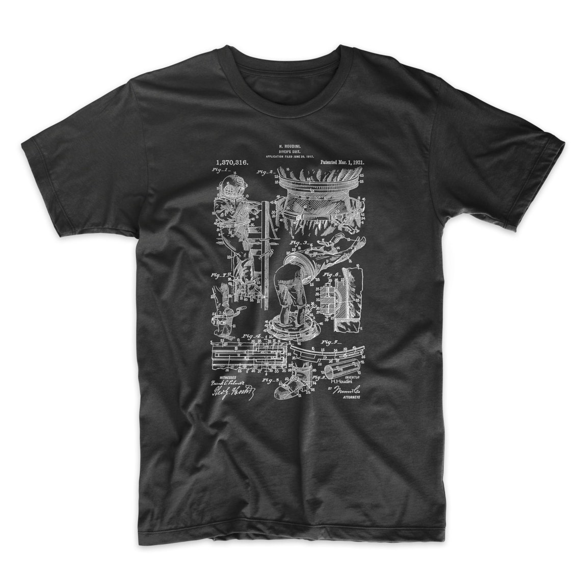 Houdini Divers Suit Patent. Harry Houdini. Scuba Diving. - Etsy