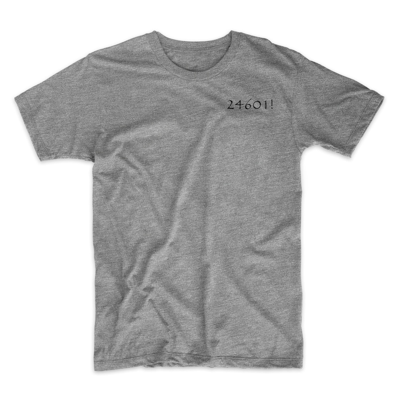 24601! Les Miserables T-shirt on Black, White, Red, or Gray Soft Cotton ...