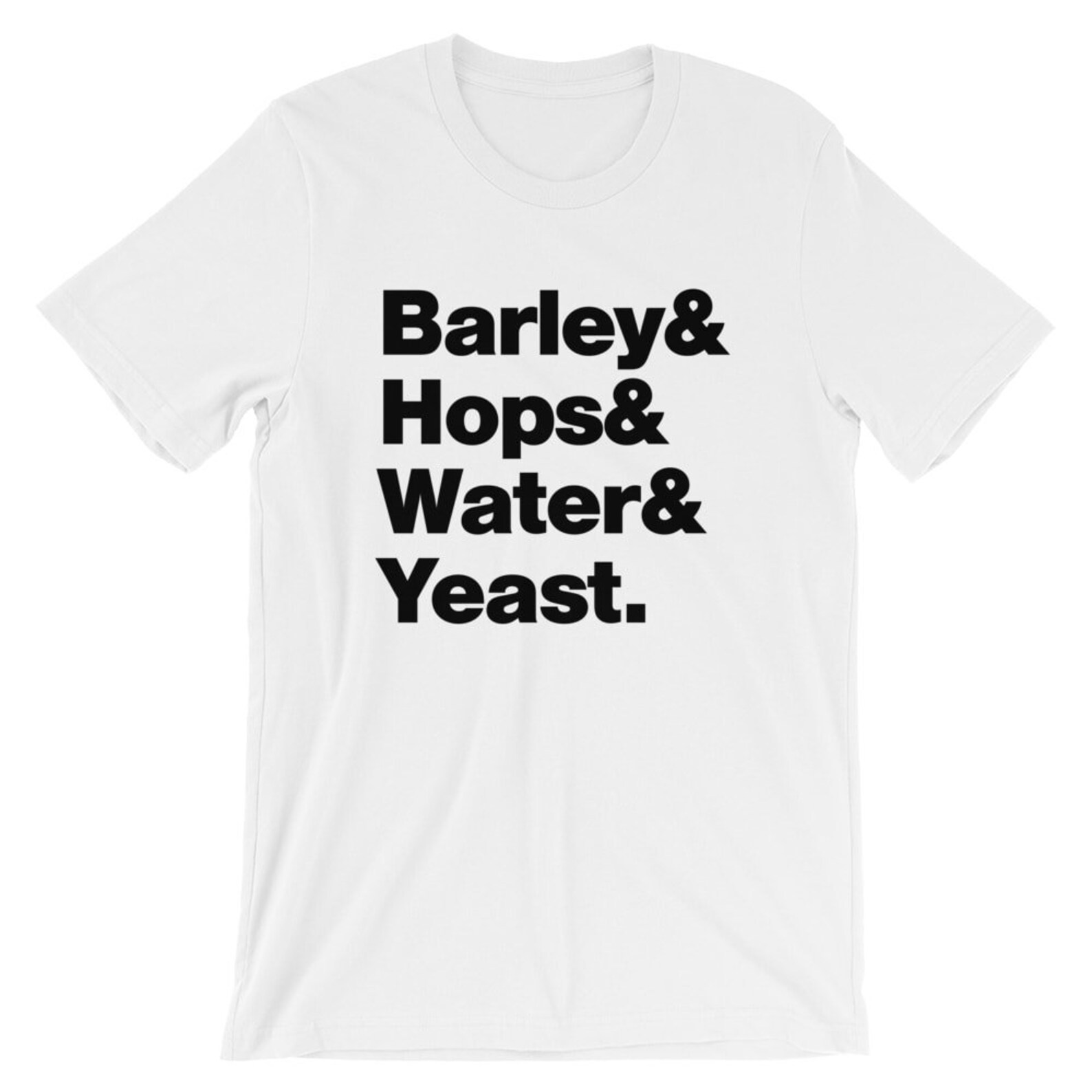 Barley Hops T-shirt. Beer Shirt on Black Yellow White Gray | Etsy