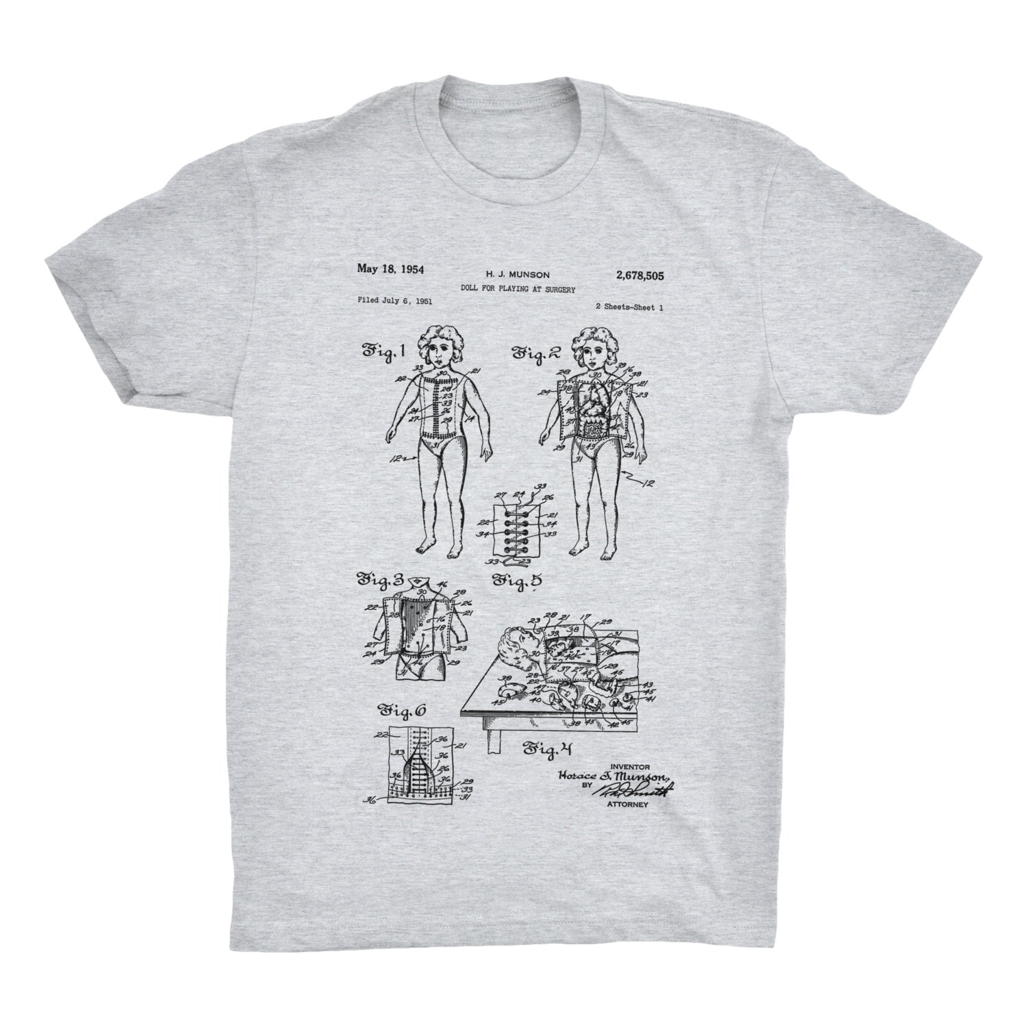 Surgery Doll Patent T-shirt. Creepy Toy Patent Shirt From 1951 ...