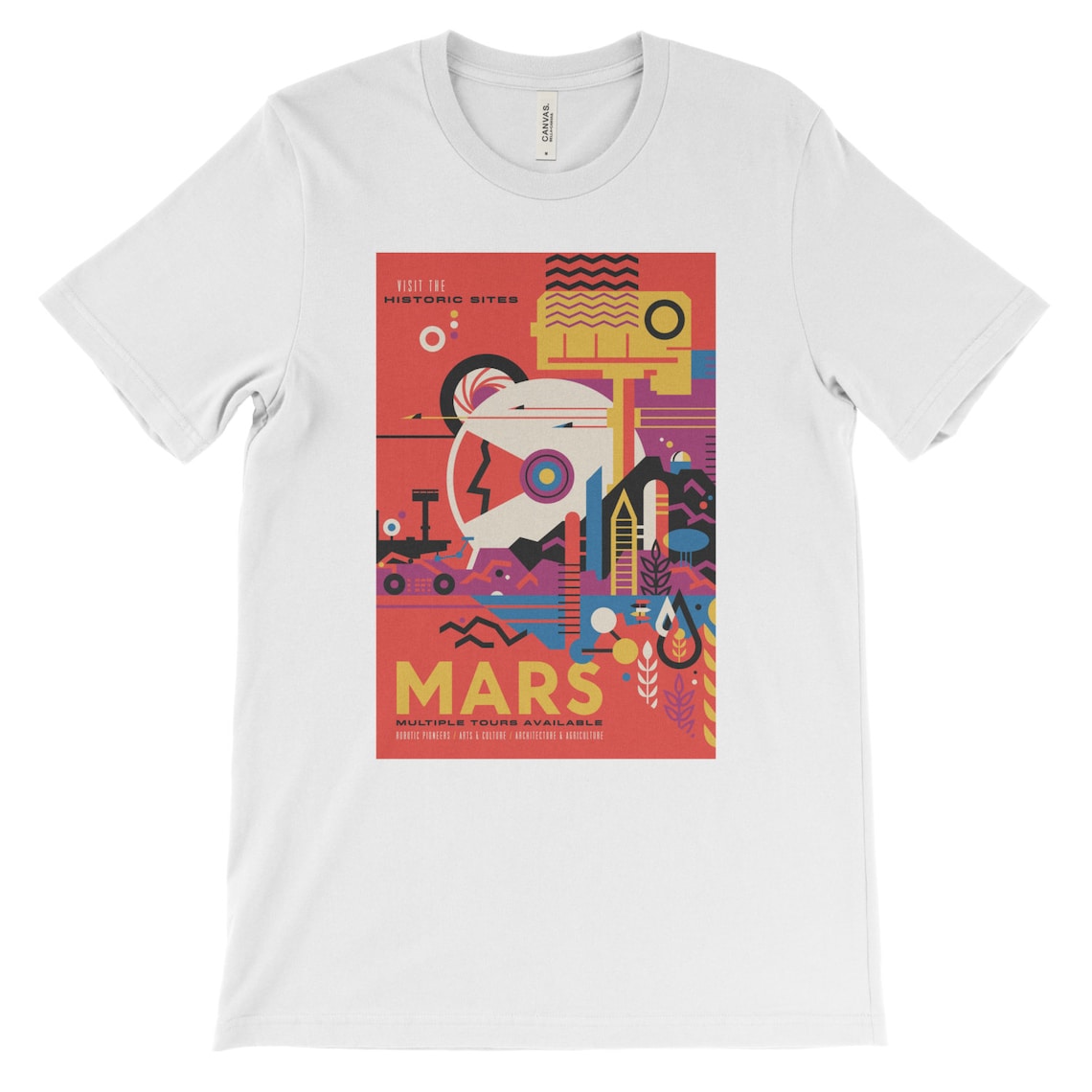 Mars T-shirt From Nasa's Visions of the Future. Planet Poster Art Tee ...