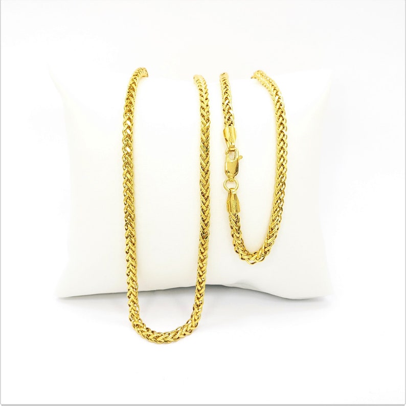 Genuine 22K Gold Franco Chain Necklace 20.25" Hollow 2.6mm Hallmarked ...
