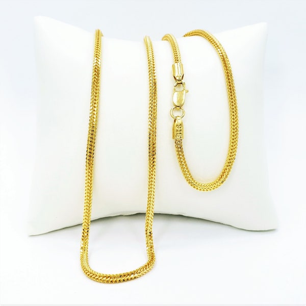 22kt Solid Gold Necklace - Etsy