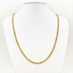 Genuine 22K Gold Franco Chain Necklace 20.25" Hollow 2.6mm Hallmarked ...