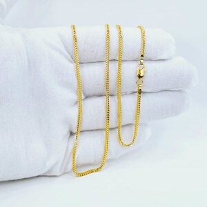 22K Solid Yellow Gold Franco Chain Necklace 22 in 1.8mm Genuine ...
