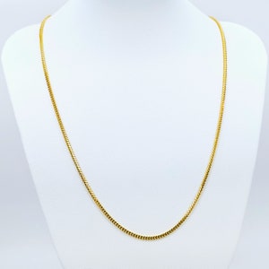 22K Solid Yellow Gold Franco Chain Necklace 22 in 1.8mm Genuine ...