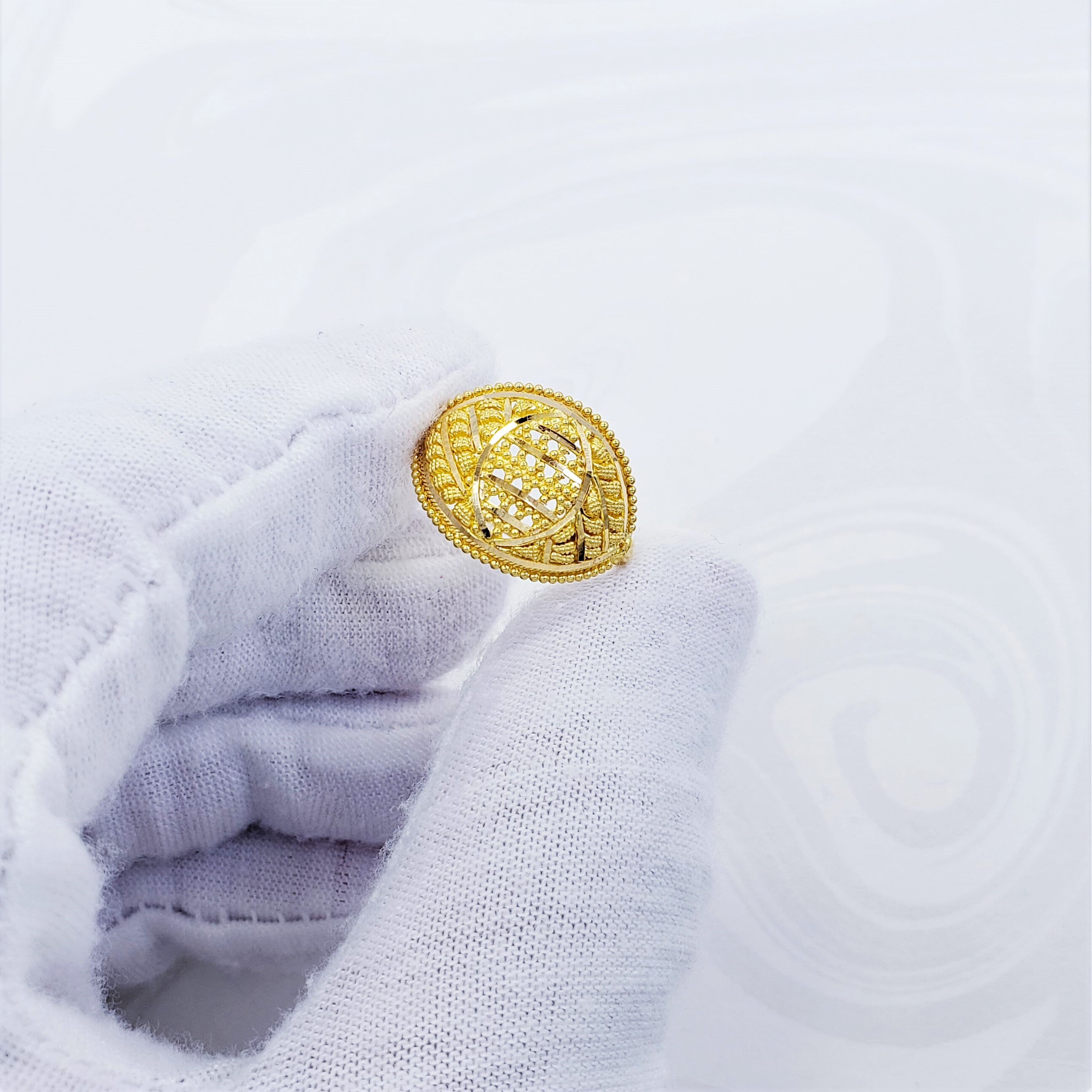 Genuine 22K Solid Gold RING US 7.75 Female Hallmarked 916 | Etsy