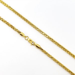 Genuine 22K Gold Franco Chain Necklace 20.25" Hollow 2.6mm Hallmarked ...