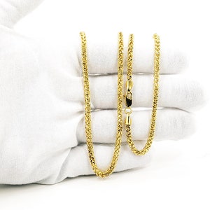 Genuine 22K Gold Franco Chain Necklace 20.25" Hollow 2.6mm Hallmarked ...