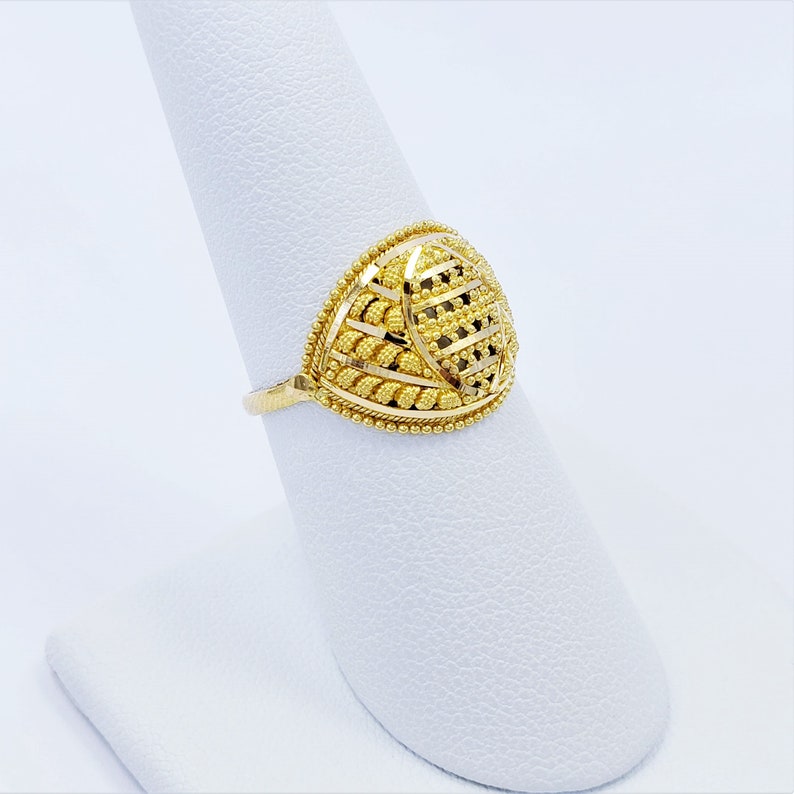 Genuine 22K Solid Gold RING US 7.75 Female Hallmarked 916 - Etsy