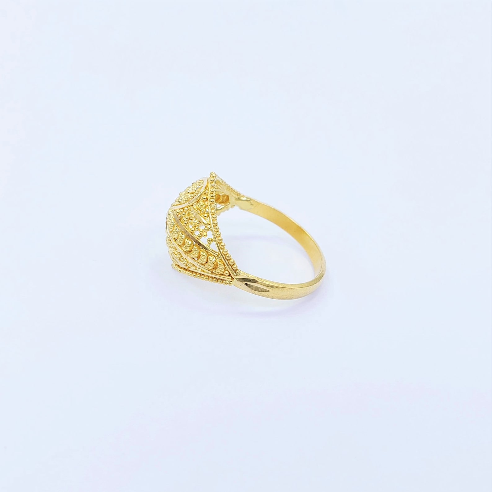 Genuine 22K Solid Gold RING US 7.25 Female Hallmarked 916 | Etsy