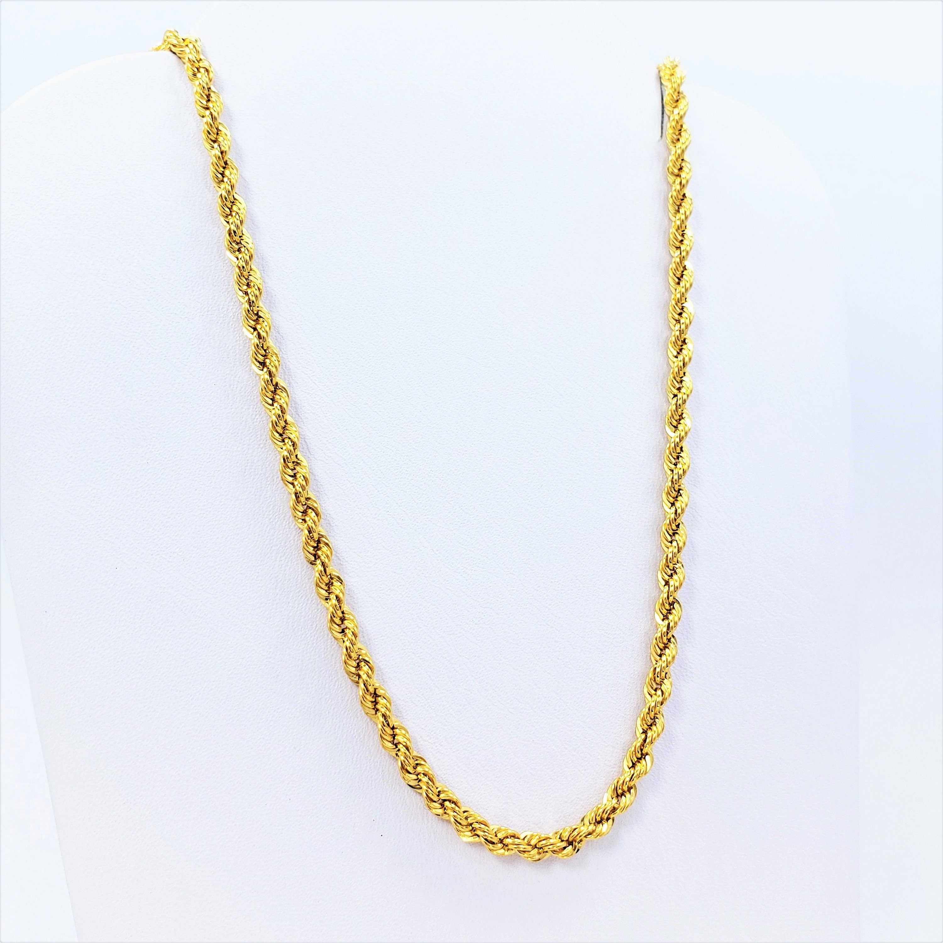 22 inch rope gold chain store