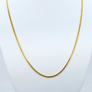 22K Solid Yellow Gold Franco Chain Necklace 22 in 1.8mm Genuine ...