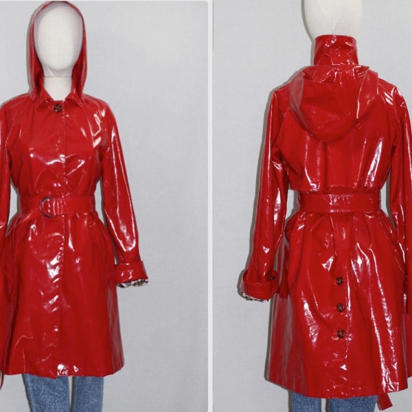 Red Raincoat - Etsy