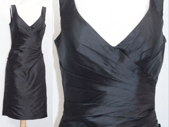 Sarah Danielle Evenings Silk Black Gown - Etsy
