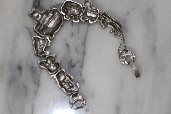 Silver Animal Charm Bracelet - Gem
