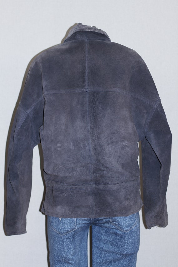 Outbrook Blue Leather Coat - Gem