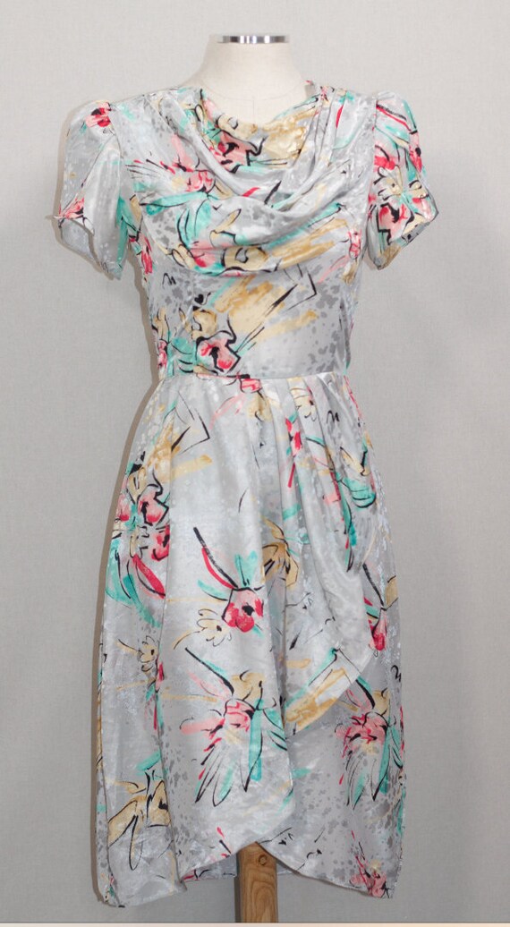 Silver Floral Dress - Gem