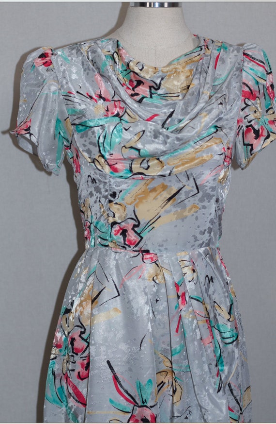 Silver Floral Dress - Gem