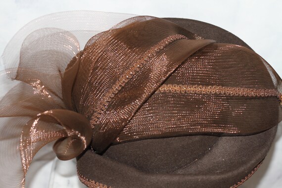 Brown Chocolate Wool Pill Box Hat (8) - Gem