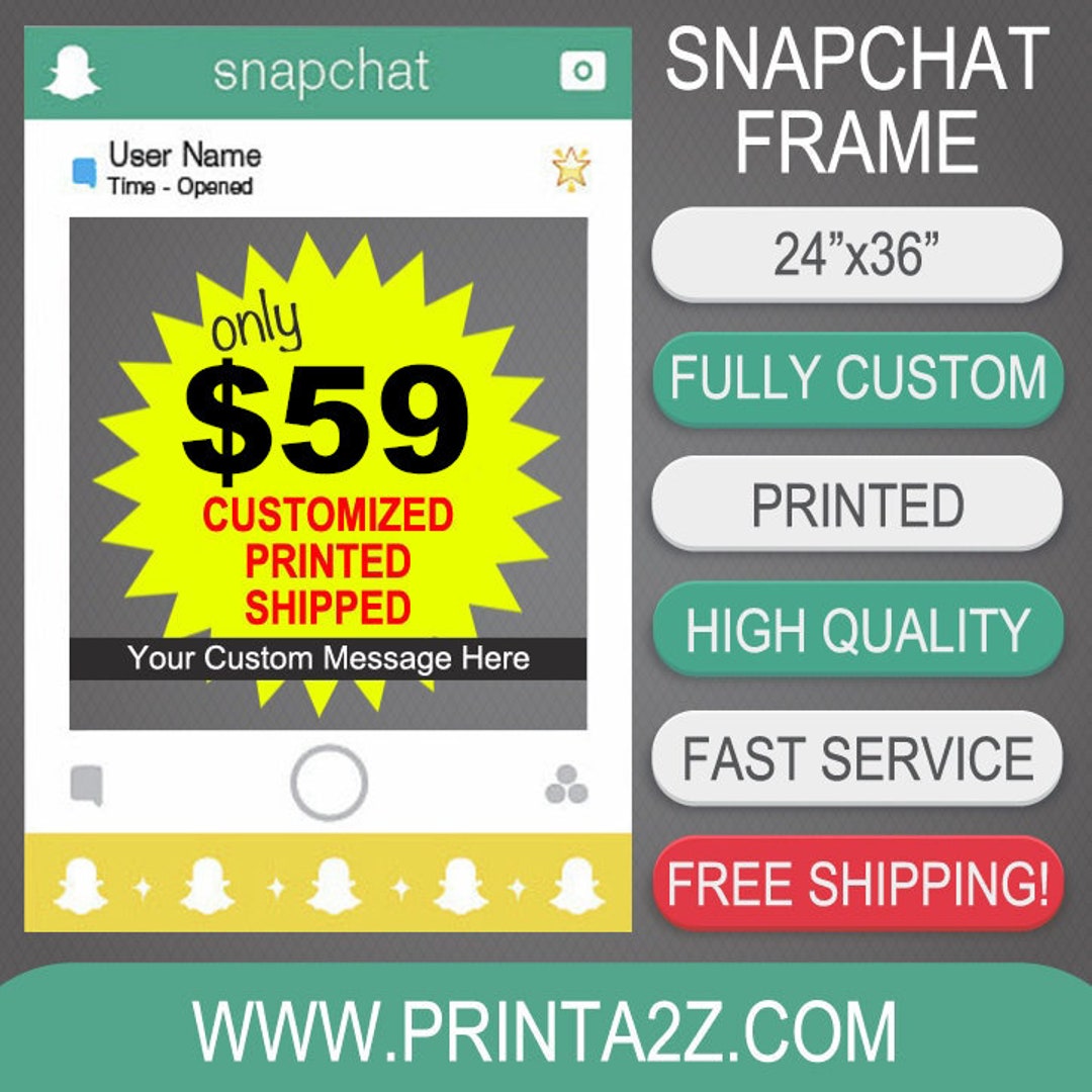 Snapchat Frame - Etsy