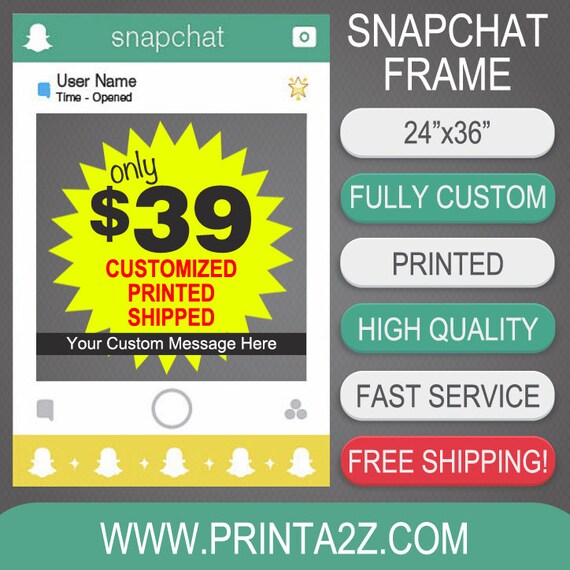 Snapchat Frame | Etsy