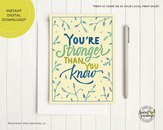"You’re Stronger Than You Know" Card — Spirit Greetings®