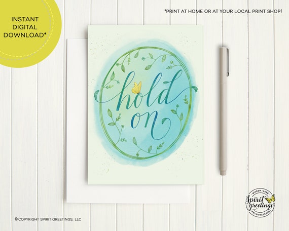 "Hold On" Card — Spirit Greetings®