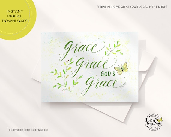 "Grace Grace God's Grace" Card — Spirit Greetings®