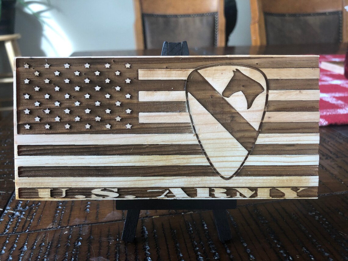 US Army Cav Desk flag | Etsy
