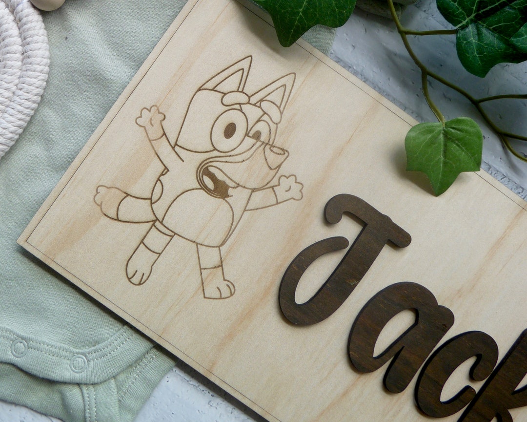 Bluey Kids Name Sign, Bluey Bedroom Decor, Bluey, Bluey Door Sign ...
