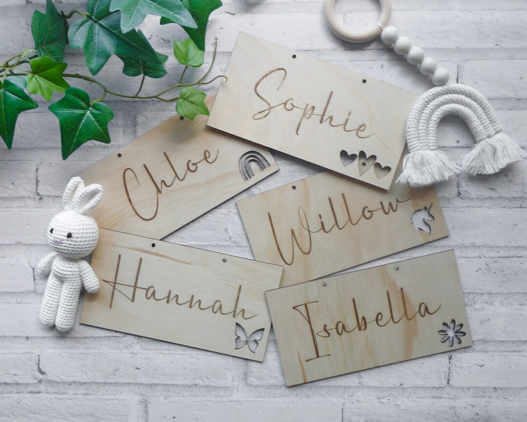 Kids Name Sign, Kids Door Sign, Personalised Name Sign, Kids Name ...