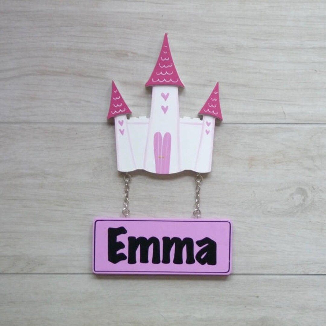 Personalized Princess Castle Door Sign: MDF Kids Room Decor - Etsy ...