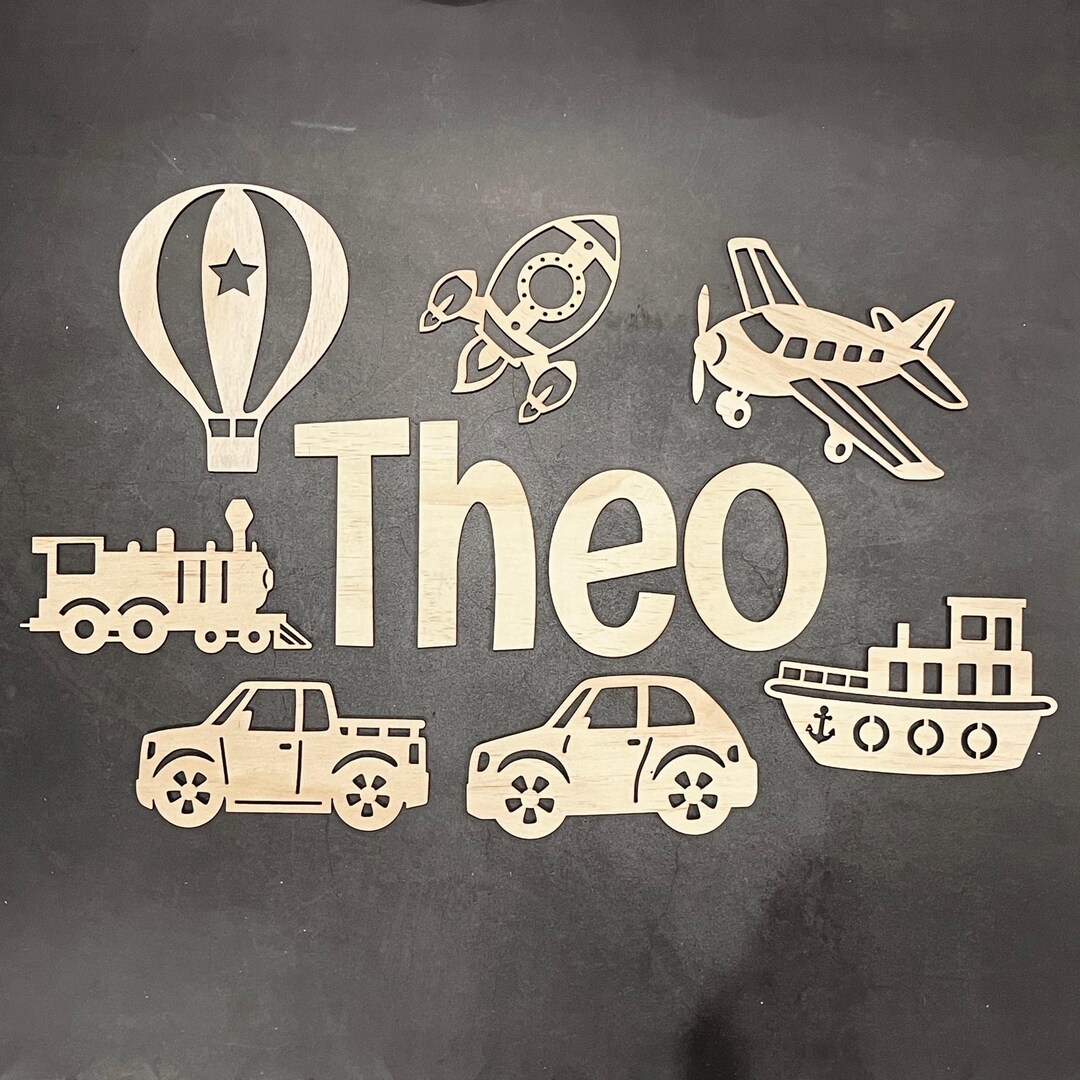 Wooden Transport Wall Decor for Kids, Transport Nursery Decor ...