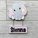 Elephant Bedroom Door Sign: Personalised Elephant Door Sign, Elephant ...