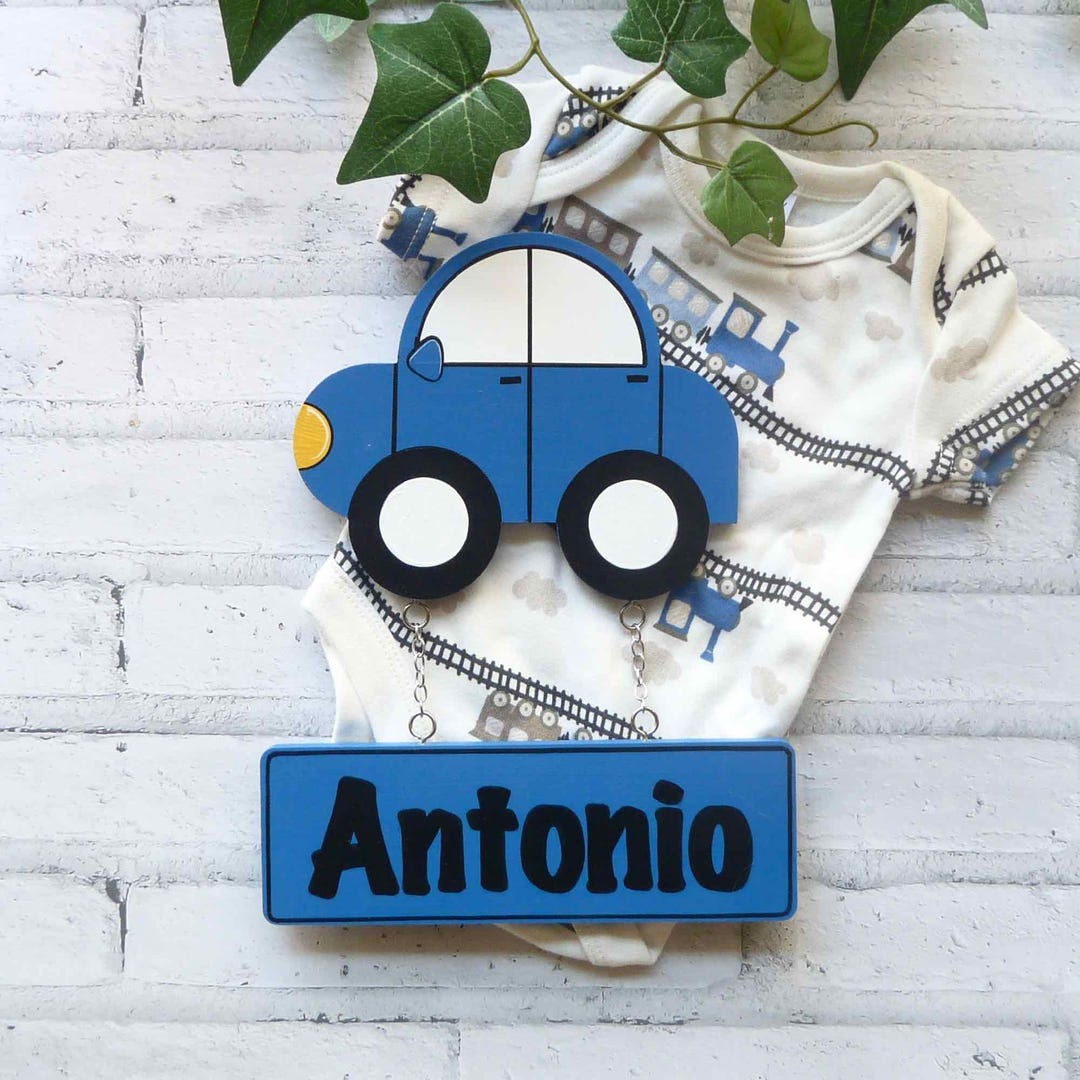 Car Nursery Name Sign, Kids Car Name Sign, Nursery Name Sign ...