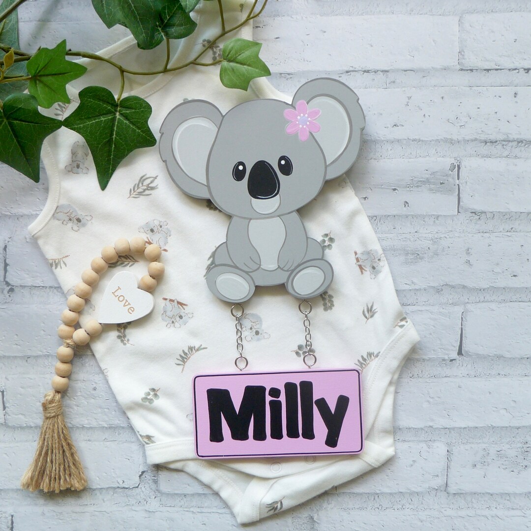 Koala Australian Nursery Name Sign, Koala Door Sign, Australian Animal ...
