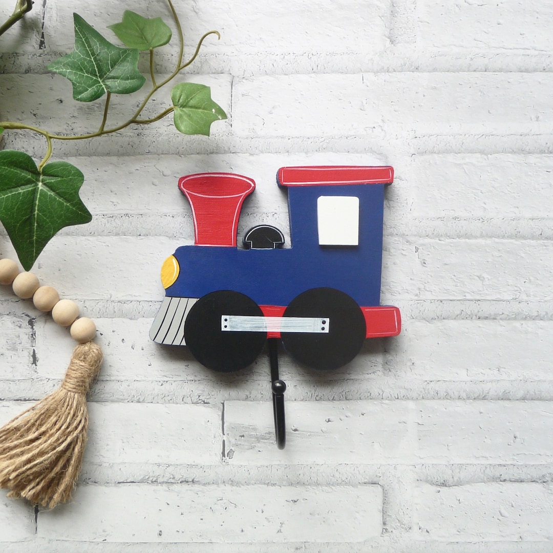 Train Nursery Wall Hooks, Train Wall Hooks, Train Coat Hook, Metal ...