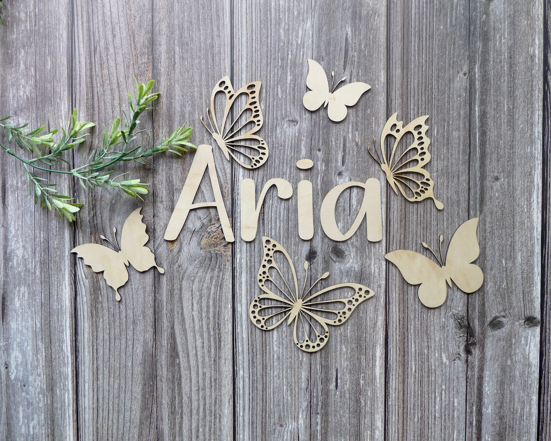Personalised Butterfly Name Sign, Butterfly Nursery Wall Decor - Etsy