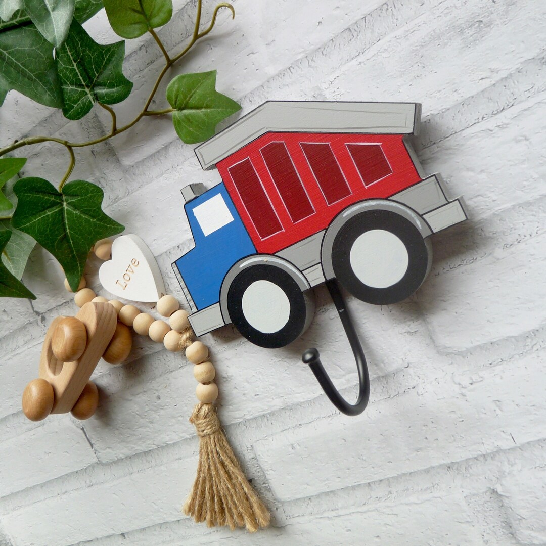 Dump Truck Nursery Wall Hook, Kids Wall Hooks, Nursery Wall Decor, Kids ...