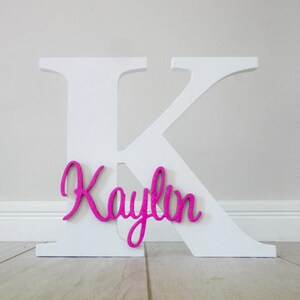 Wood Letters for Nursery, Kids Door Sign, Personalised Wooden Letters ...