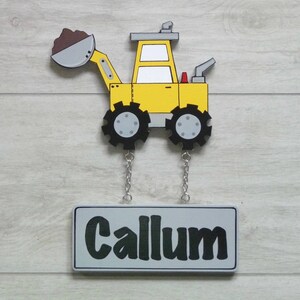 Personalised Digger Name Sign: Construction Theme Kids Room Decor - Etsy