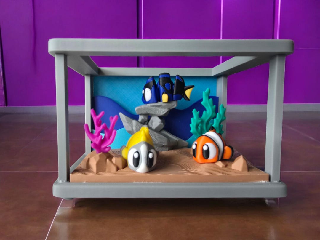 Fish Tank, Salt Water Tank, Clown Fish, Blue Tang, Yellow Fish, Coral ...